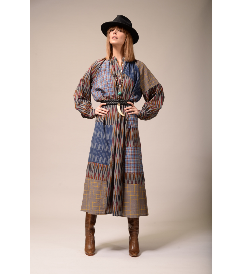 Robe longue Patchwork