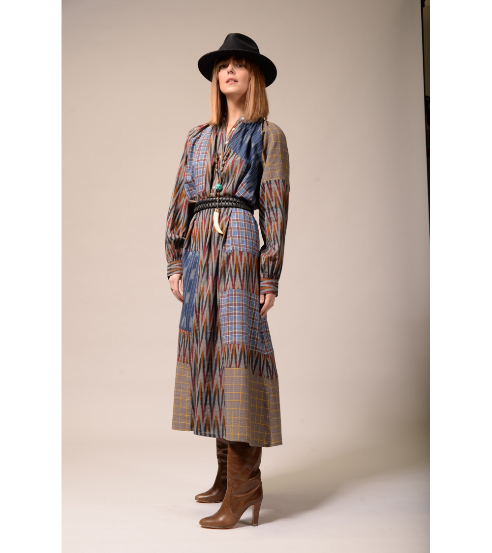 Robe longue Patchwork