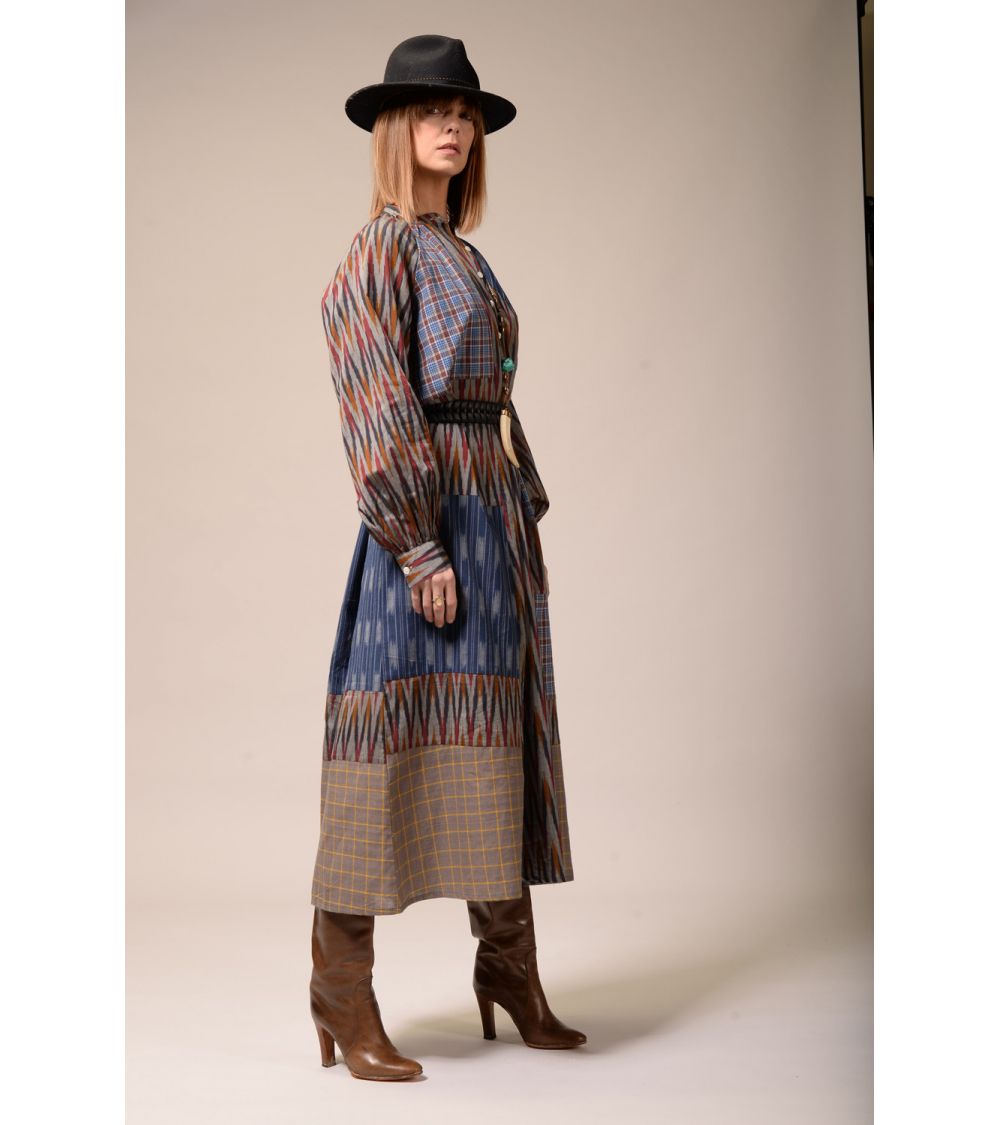 Robe longue Patchwork